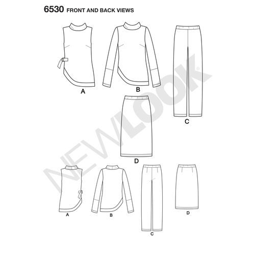 New-Look-knit-separates-pattern-6530-front-back-view – Doctor T Designs