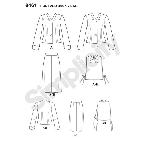 simplicity-1940s-vintage-plus-size-pattern-8461-front-back-view – Doctor T Designs