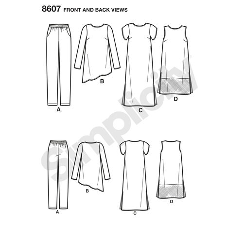 simplicity-easy-separates-pattern-8607-front-back-view – Doctor T Designs